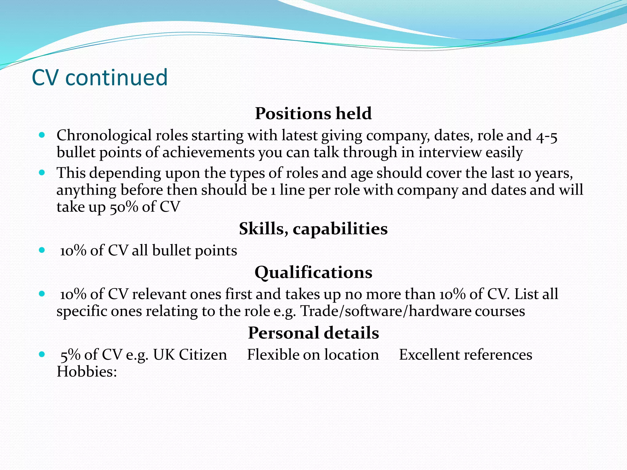 Cv pointers | PPT