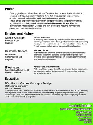 Joseph S. Hawley - Curriculum Vitae | PPT | Careers