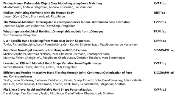 CVPR2016 Fitting Surface Models to Data 抜粋 | PPT