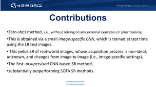 “zero-shot” super-resolution using deep internal learning [CVPR2018] | PPT