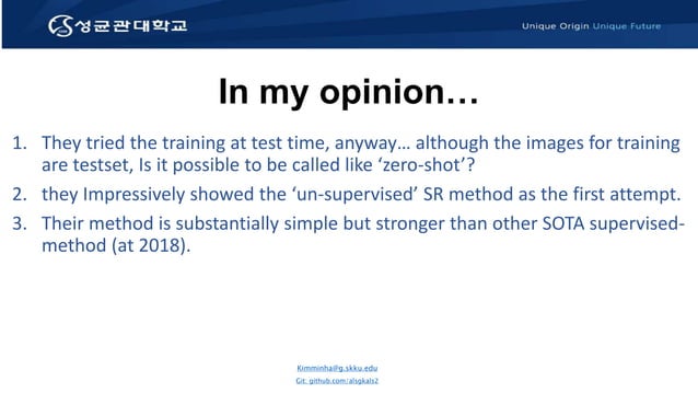 “zero-shot” super-resolution using deep internal learning [CVPR2018] | PPT | Cameras and ...