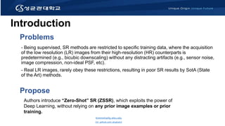“zero-shot” super-resolution using deep internal learning [CVPR2018] | PPT