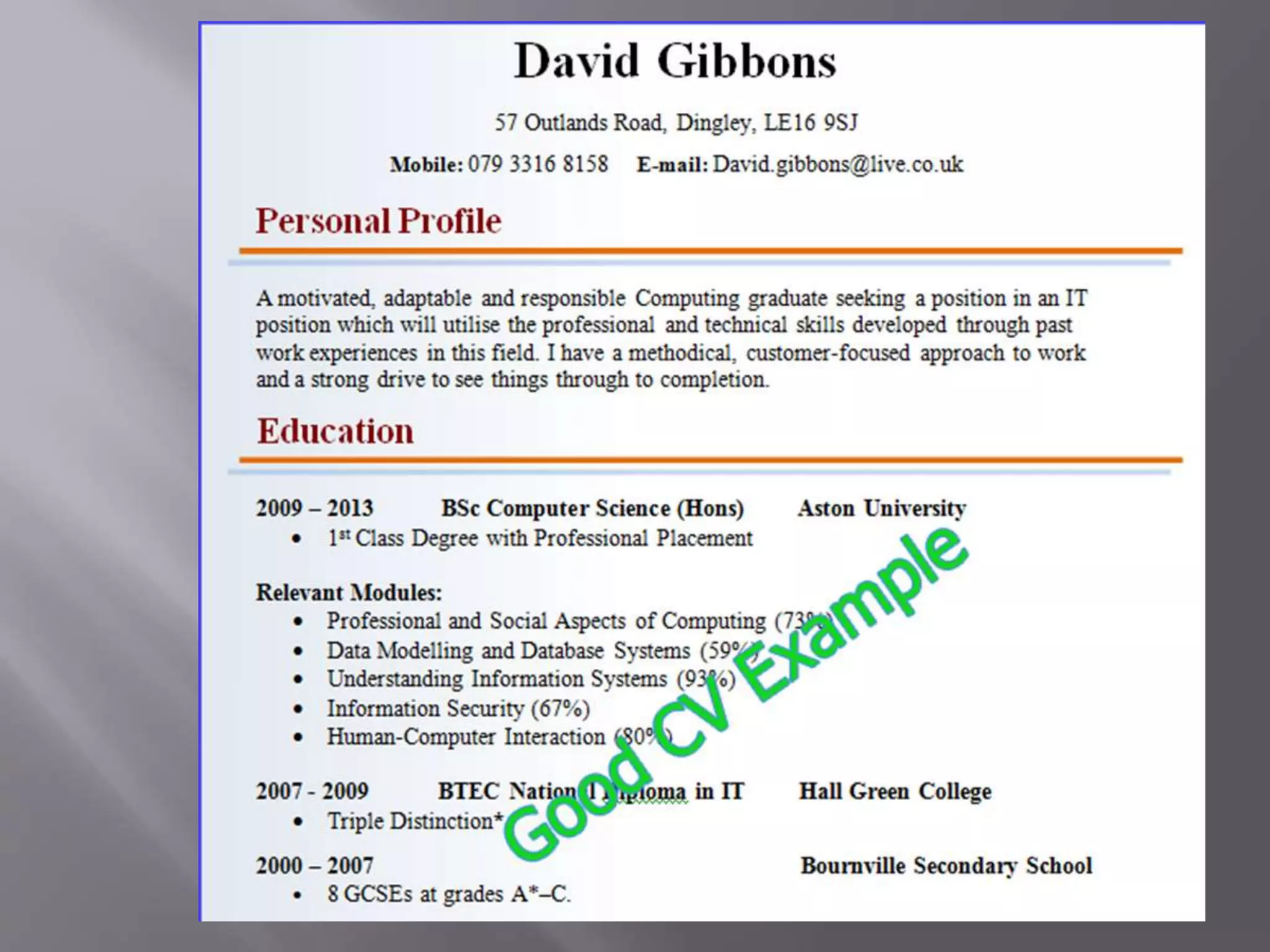 Cv preparation | PPTX