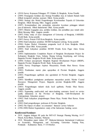 Cv prof Lizar Alfansi 2020 (1) | PDF