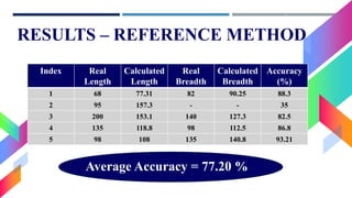 Object Size Detector - Computer Vision | PPT