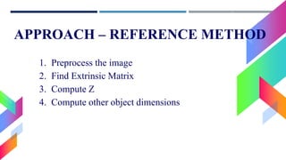 Object Size Detector - Computer Vision | PPTX