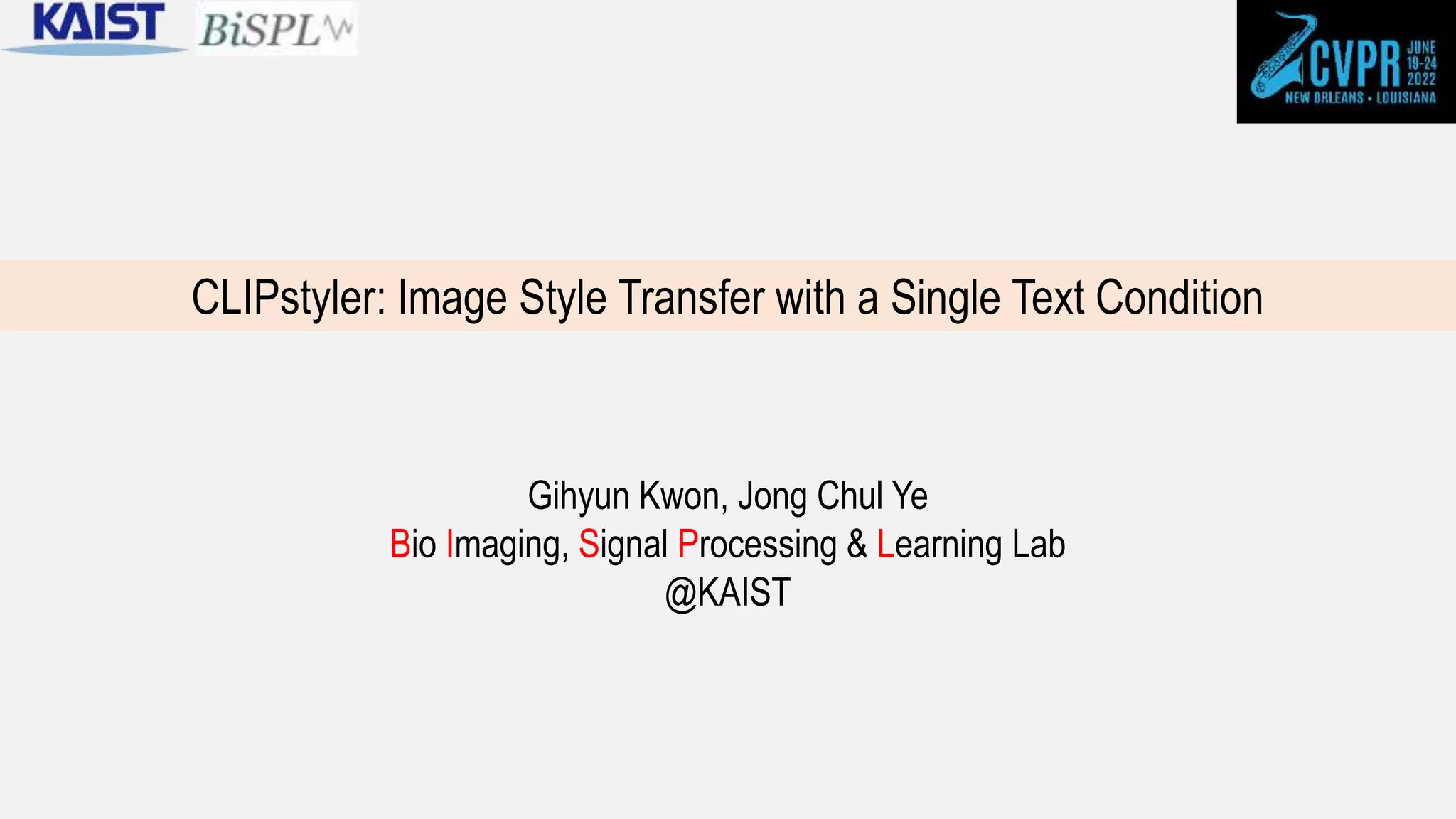 Clipstyler: Image style transfer with a single text condition | PPTX