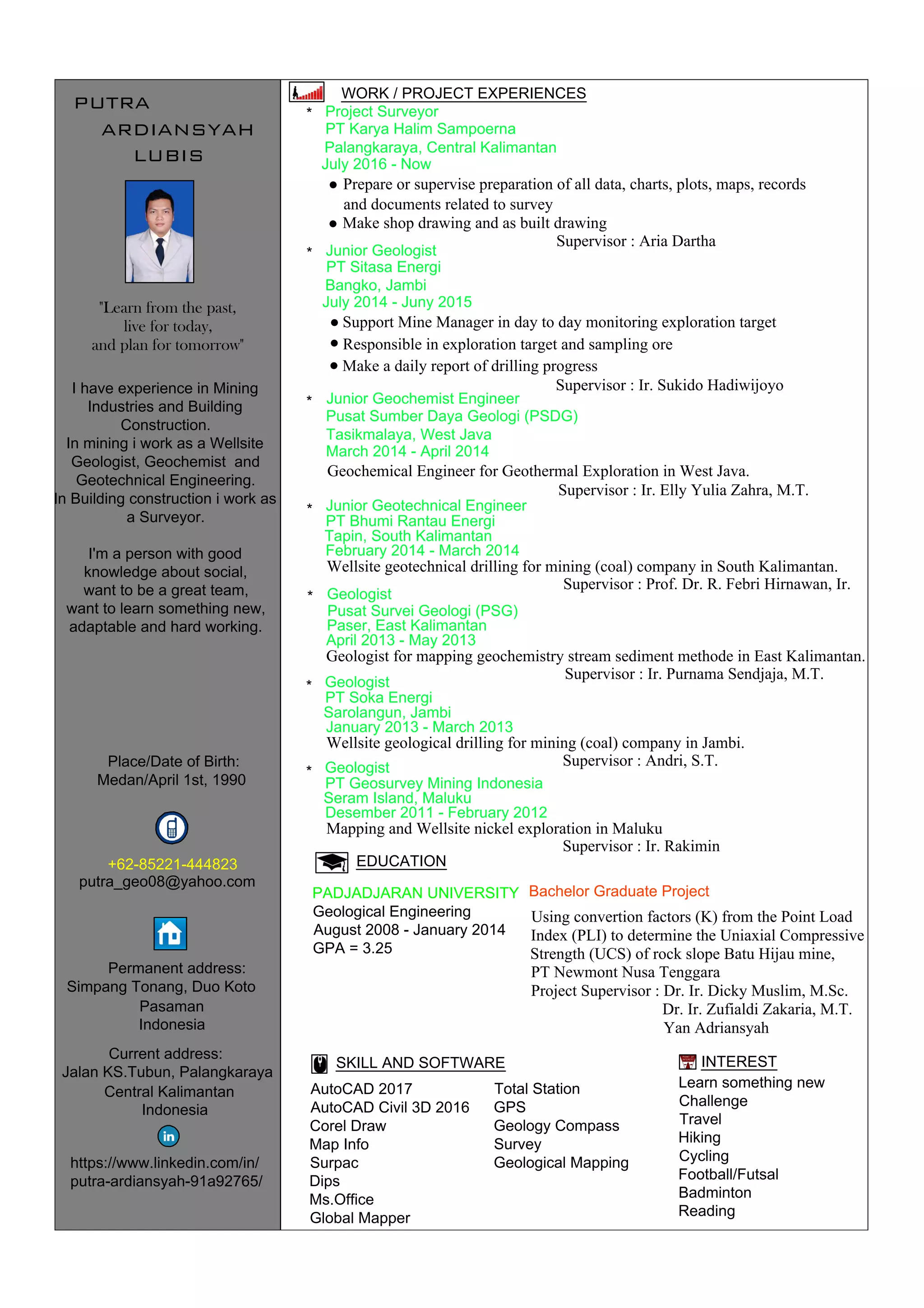 CV PUTRA ARDIANSYAH | PDF