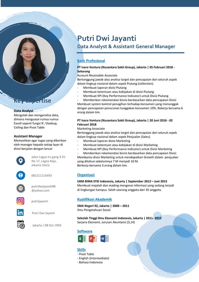 Cv putri dwi jayanti | PDF