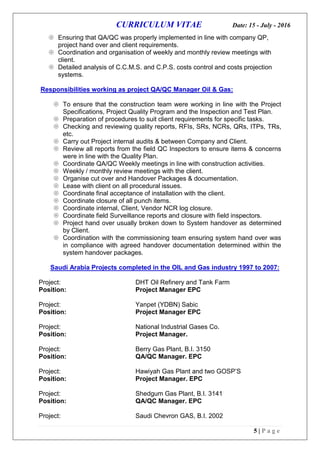 Cv qa qc 15th july m | PDF