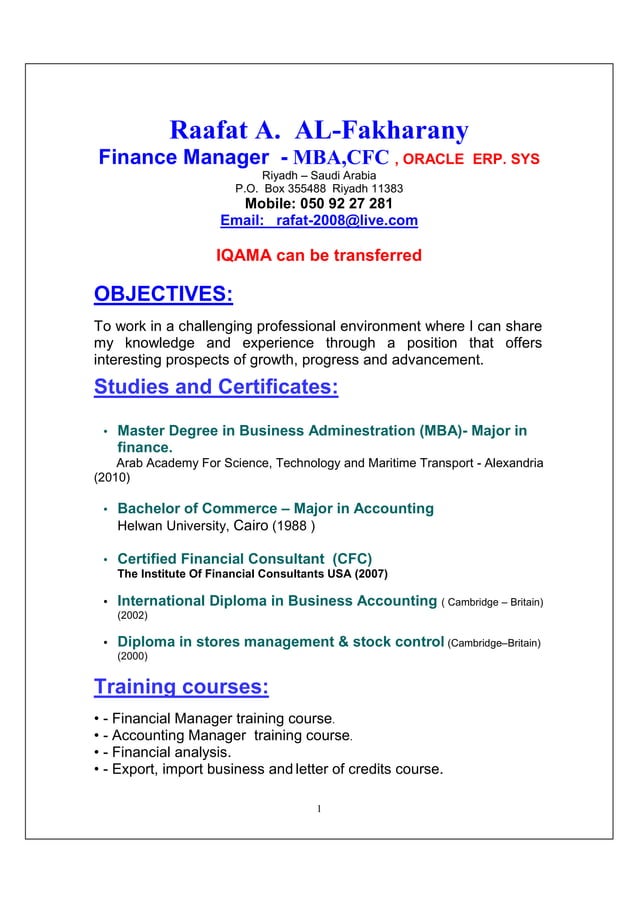 C v raafat 2016 | PDF