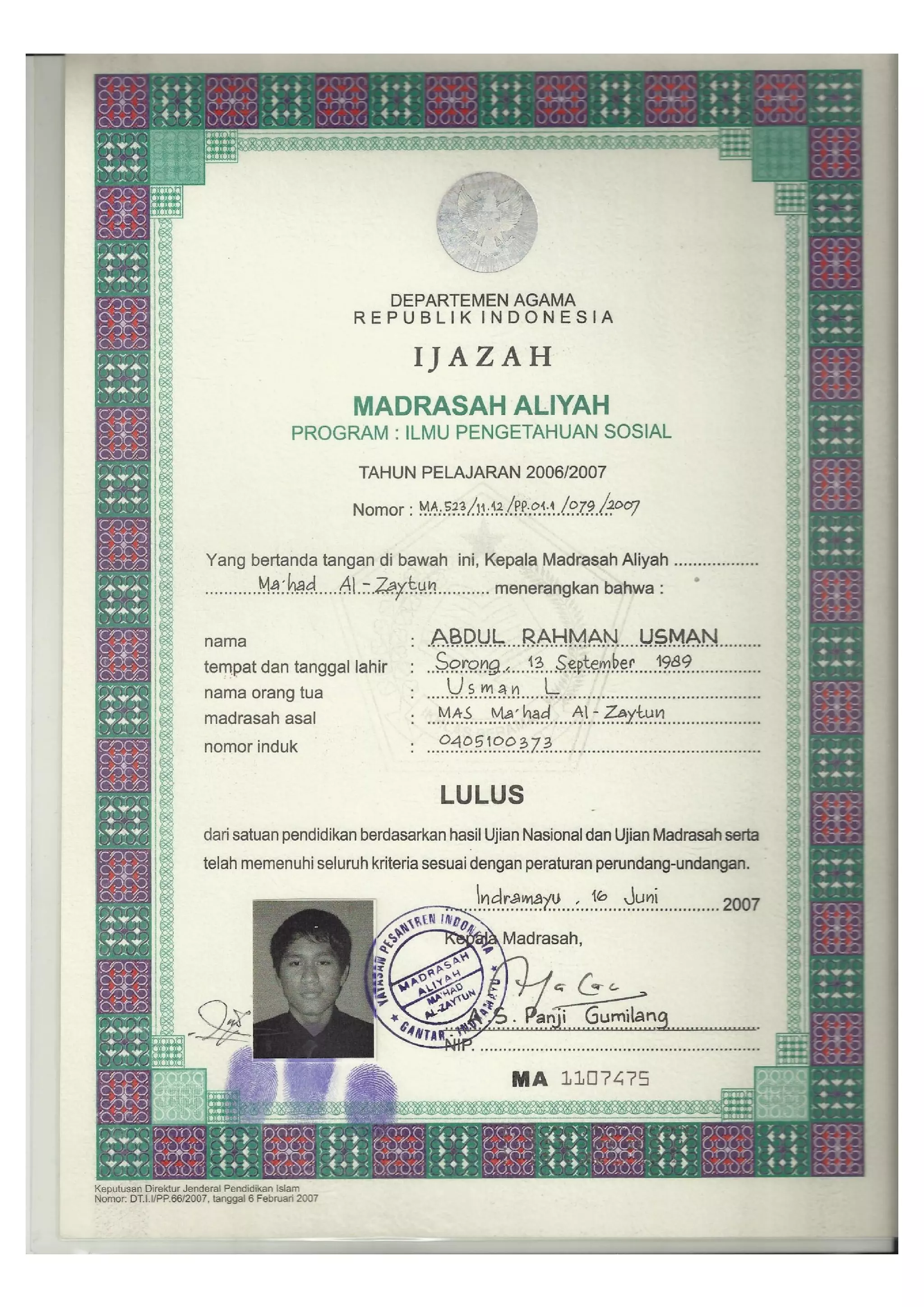 Curicullum Vitae Rachman Usman - Print | PDF