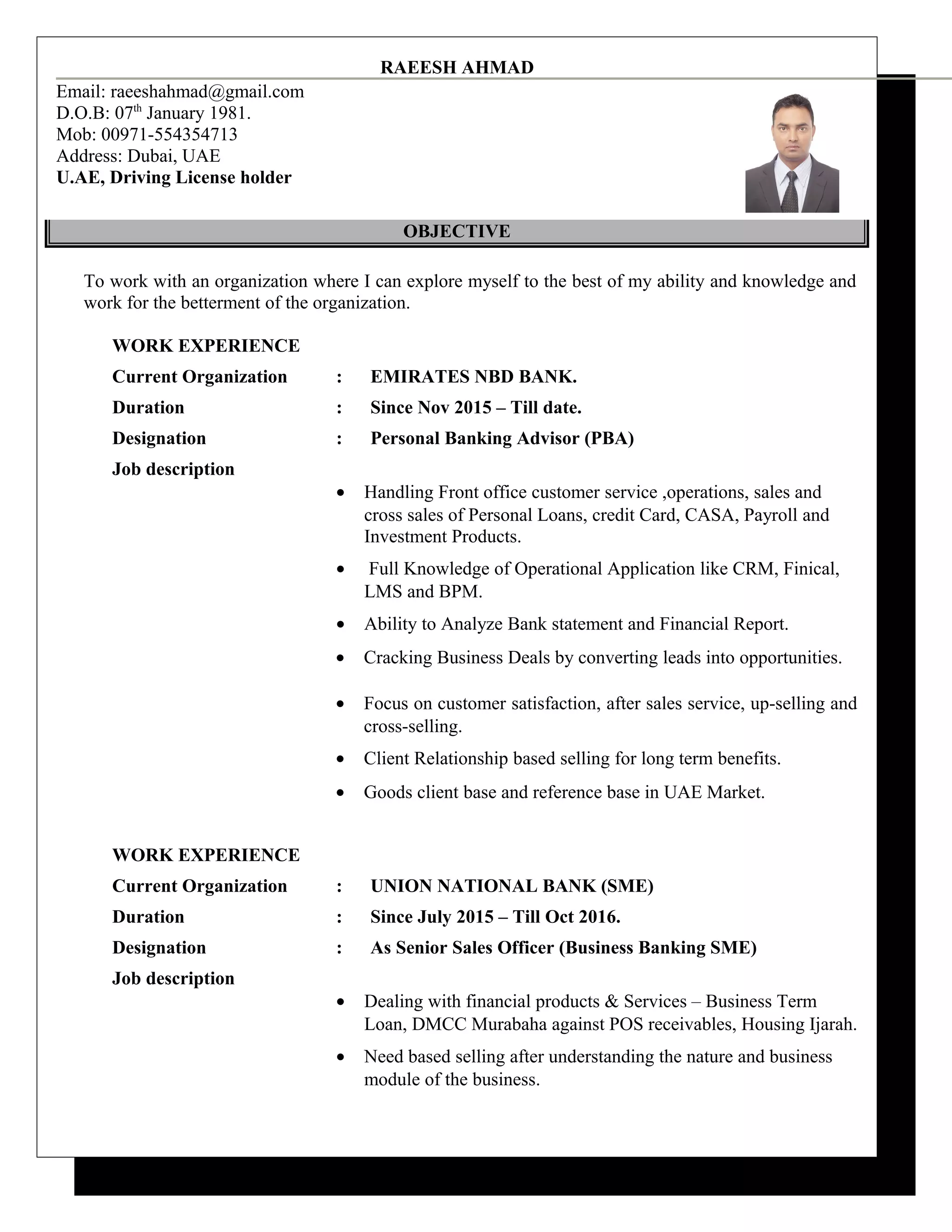 C v raeesh ahmad | PDF