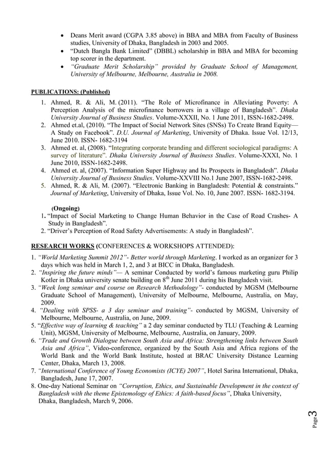 Cv rafiuddin ahmed | PDF