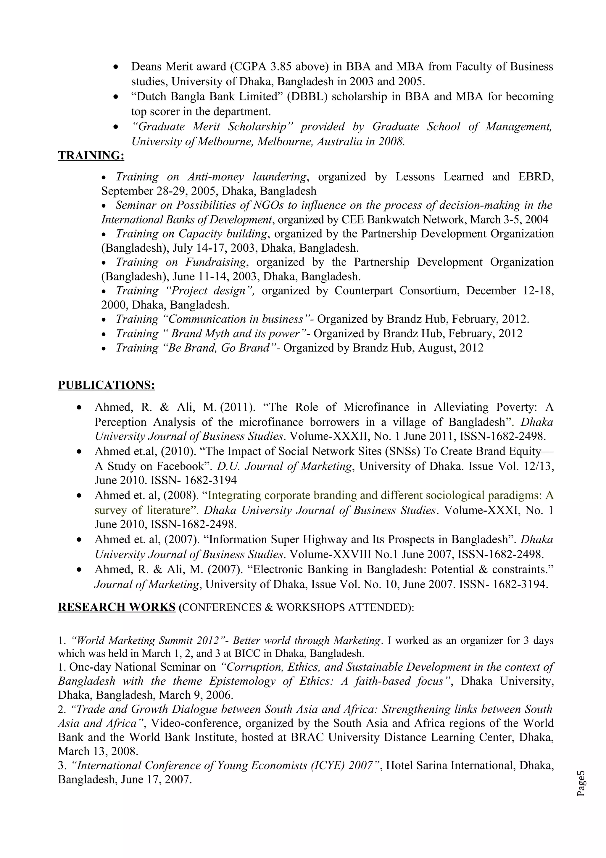 Cv Rafiuddin Ahmed | DOC