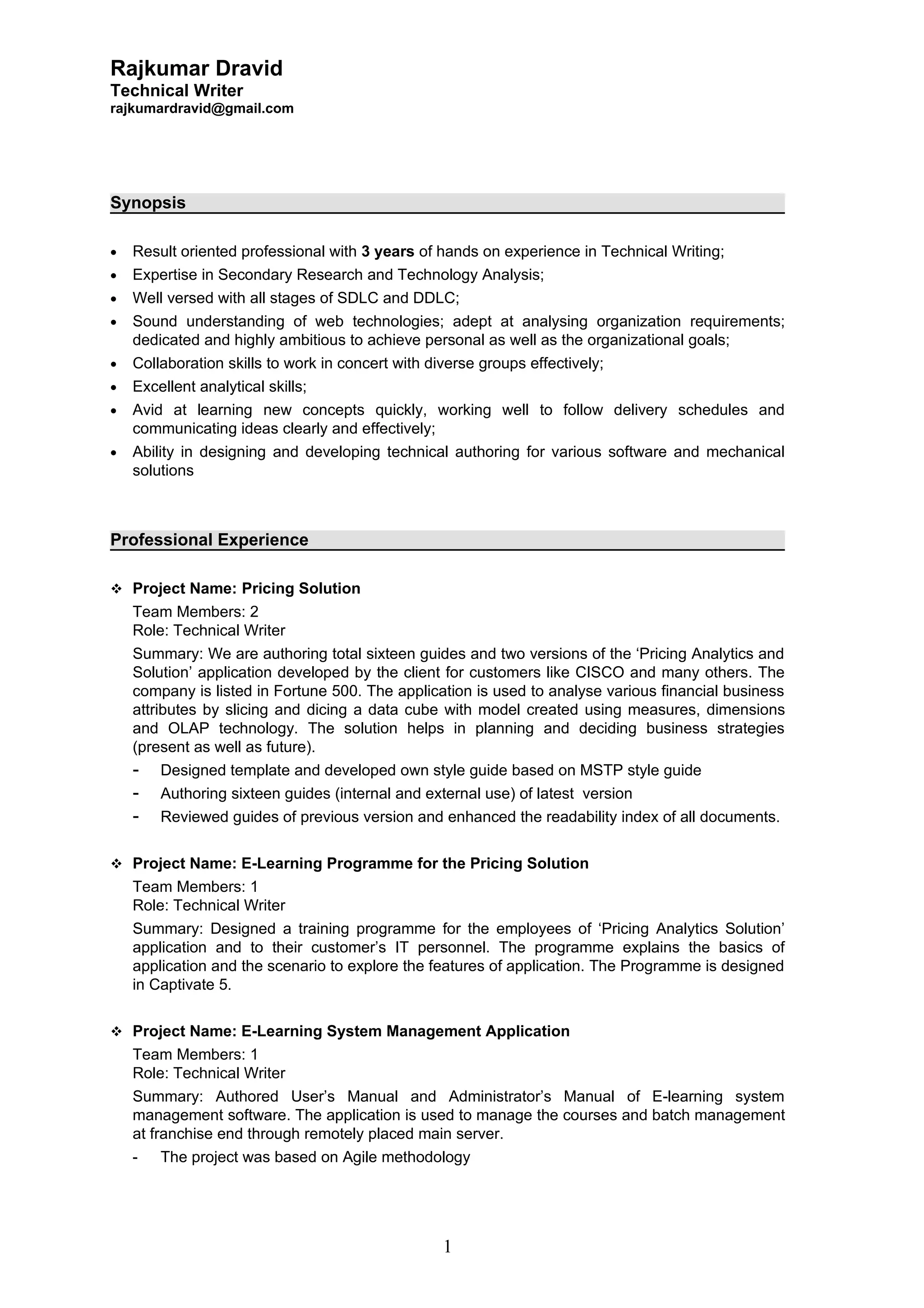 Profile Rajkumar | DOC