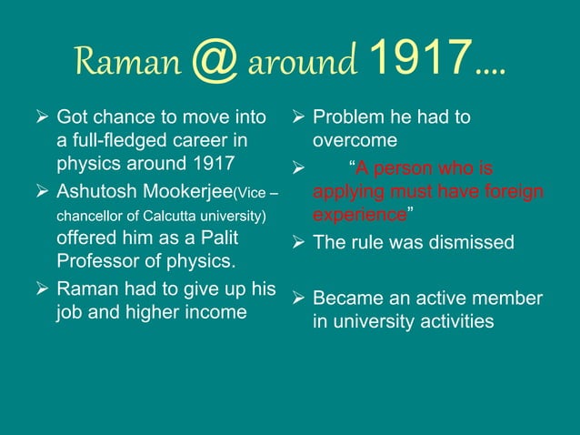 Cv Raman | PPTX | Musical Instruments | Hobbies & Interests