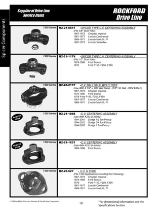 Cv repair spicer | PDF | Commercial Trucks | Auto Body Styles
