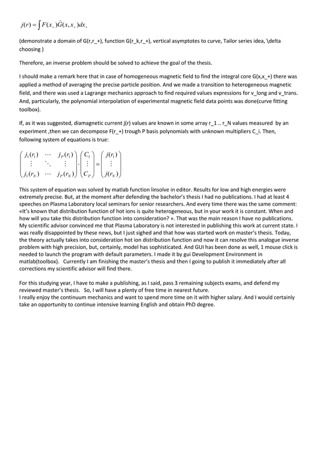 audition wrutings. draft | PDF