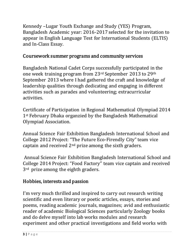 Cv resume and personal thesis statement | PDF