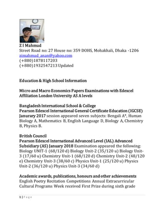 Cv resume and personal thesis statement