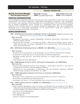 Cv resume asa f&b pro | PDF