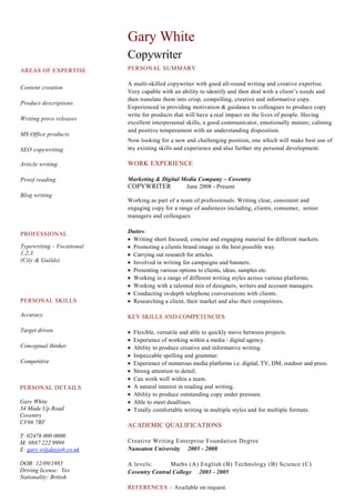 Cv resume samples | PDF