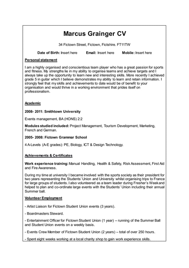 CV Writing Templates - How To Write A BRILLIANT CV! | DOCX | Human ...