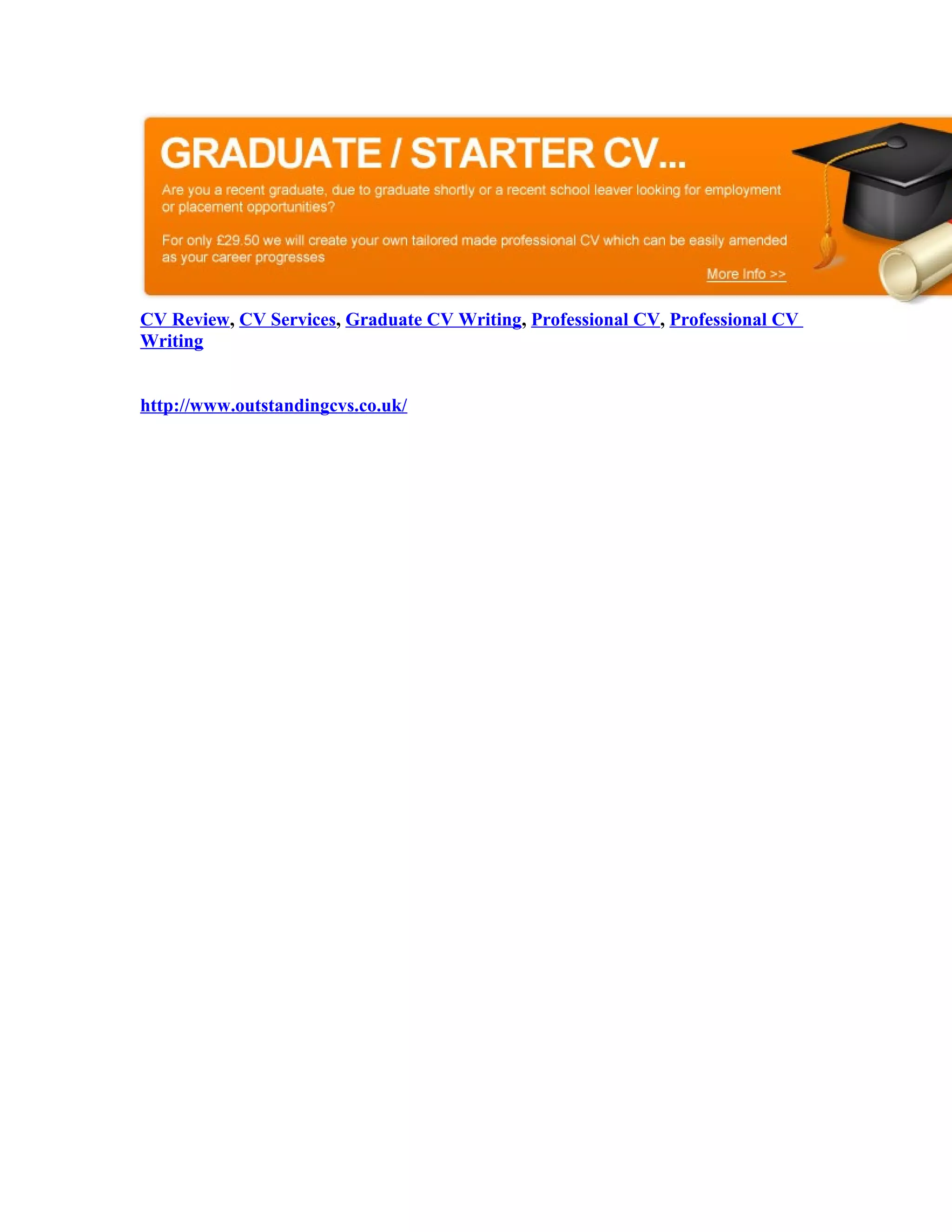 Cv review, cv services, graduate cv writing, professional cv, professional cv writing | DOC