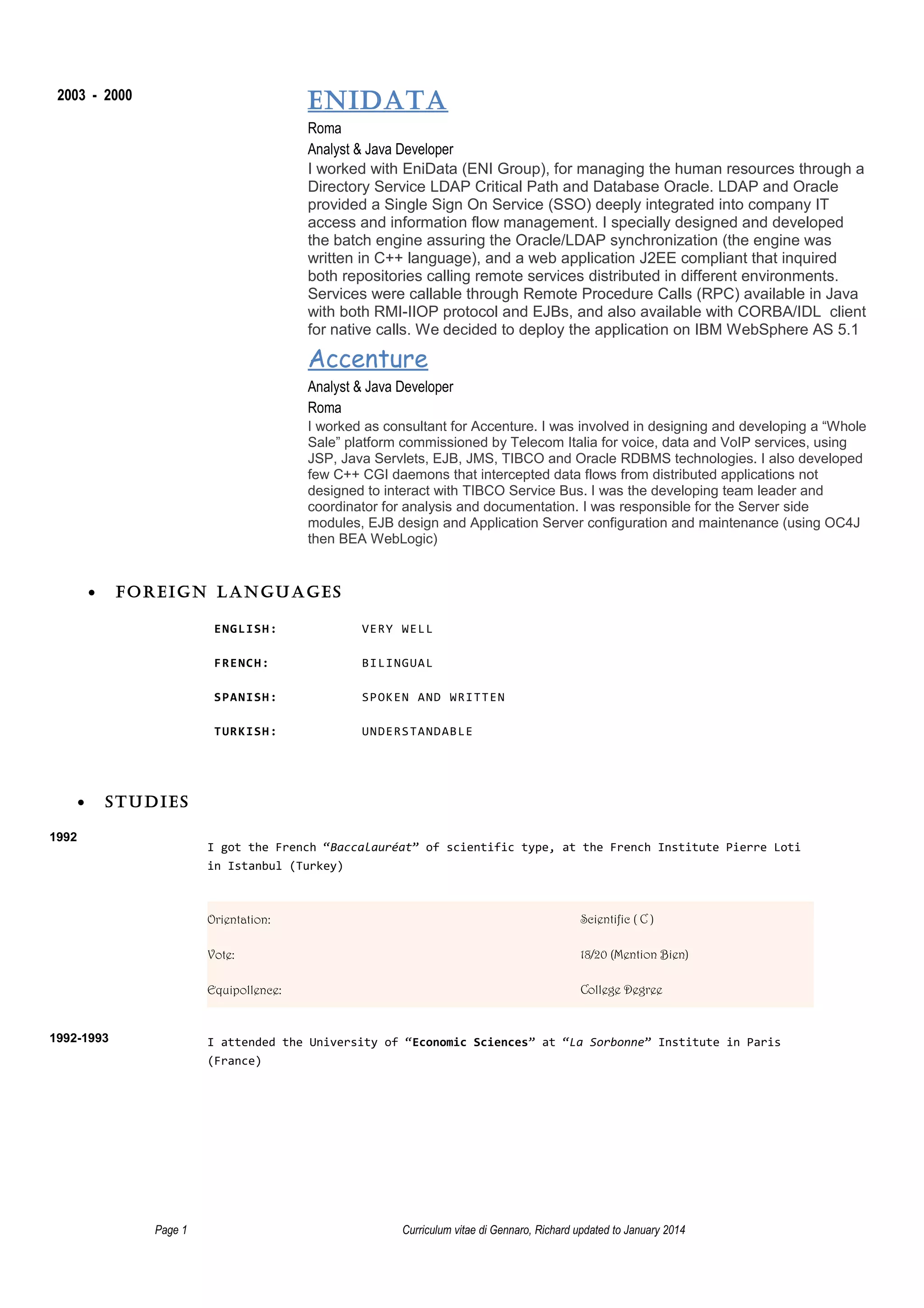 Cv richard gennaro 2014-europeo_last_en | DOC