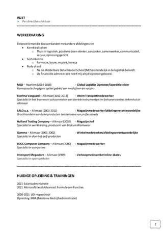 Cv rico goudsblom | DOCX