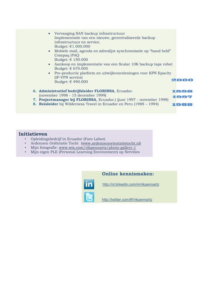 Cv Rik Pennartz V1.3 | PDF | Business | Business and Finance