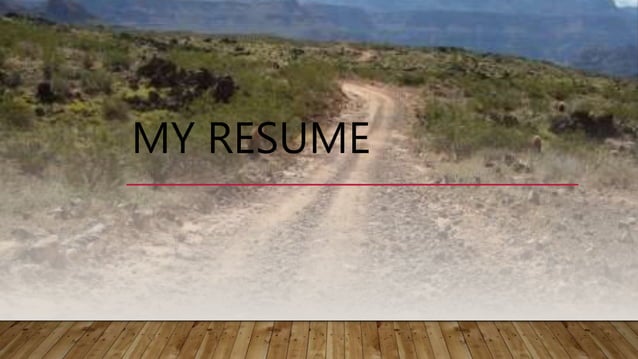 My Resume | PPTX