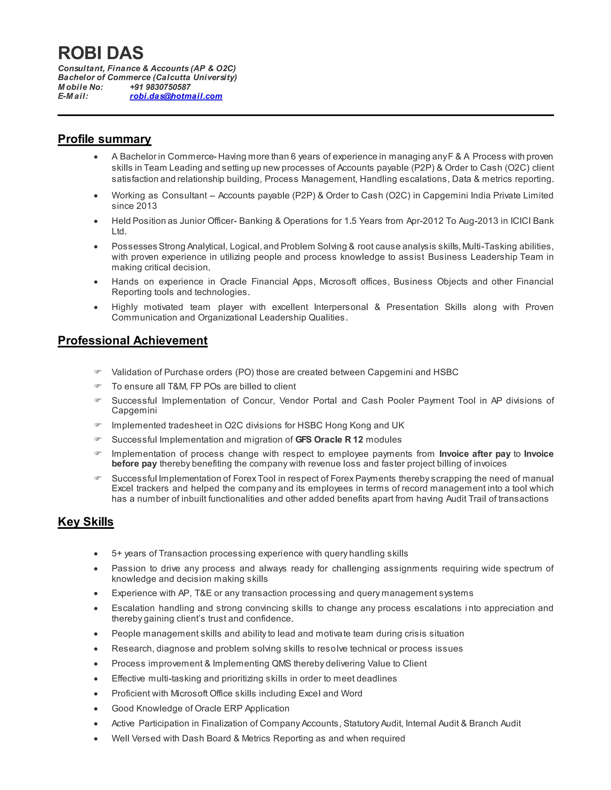 Cv robi bcom_6 yrs | DOCX