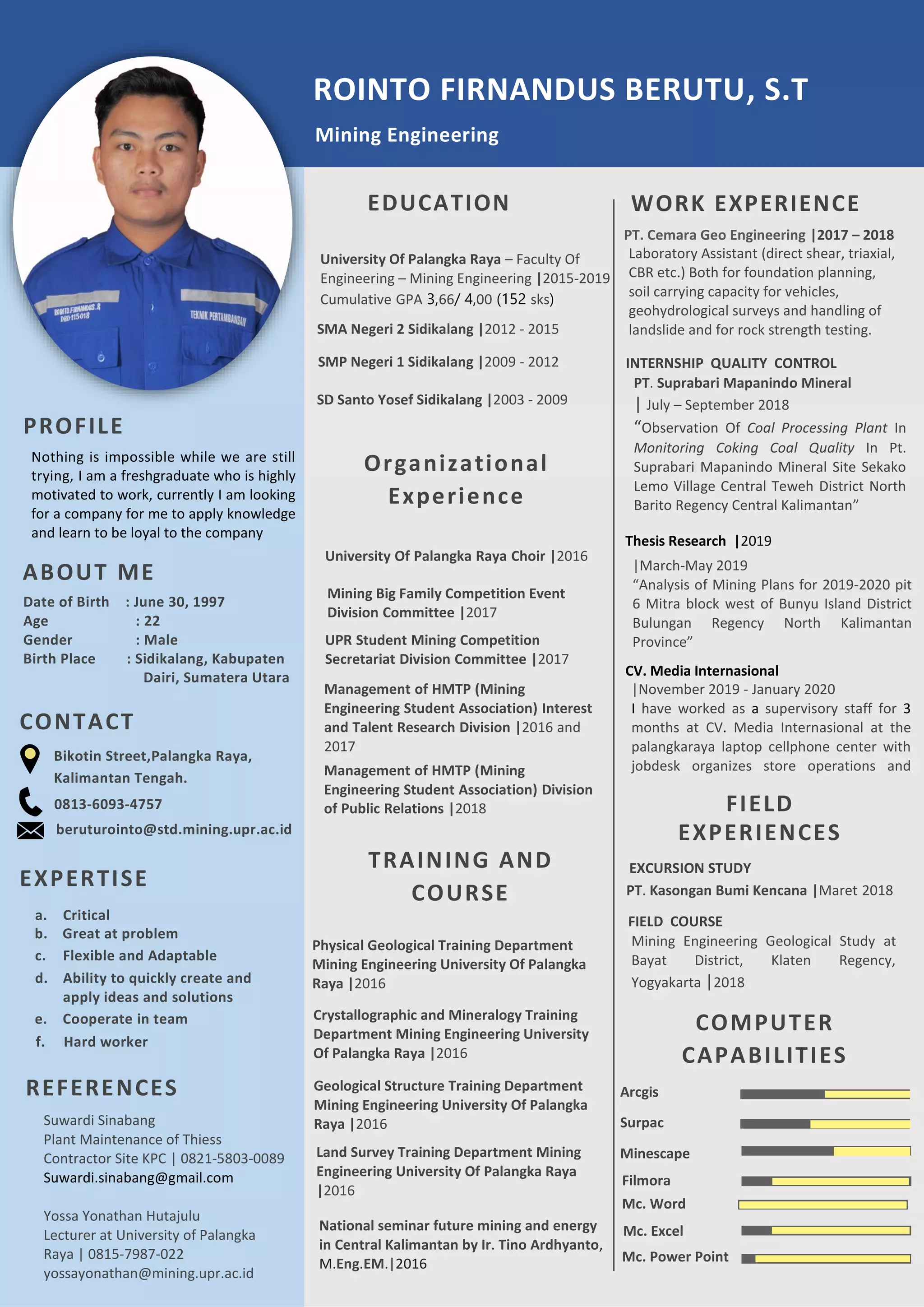 CV Rointo Firnandus Berutu | PDF