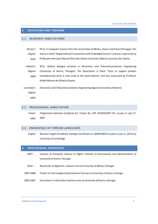 Cv rui marques_en | PDF