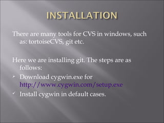 Concurrent Version Systems | PPT | Operating Systems | Computer Software and Applications