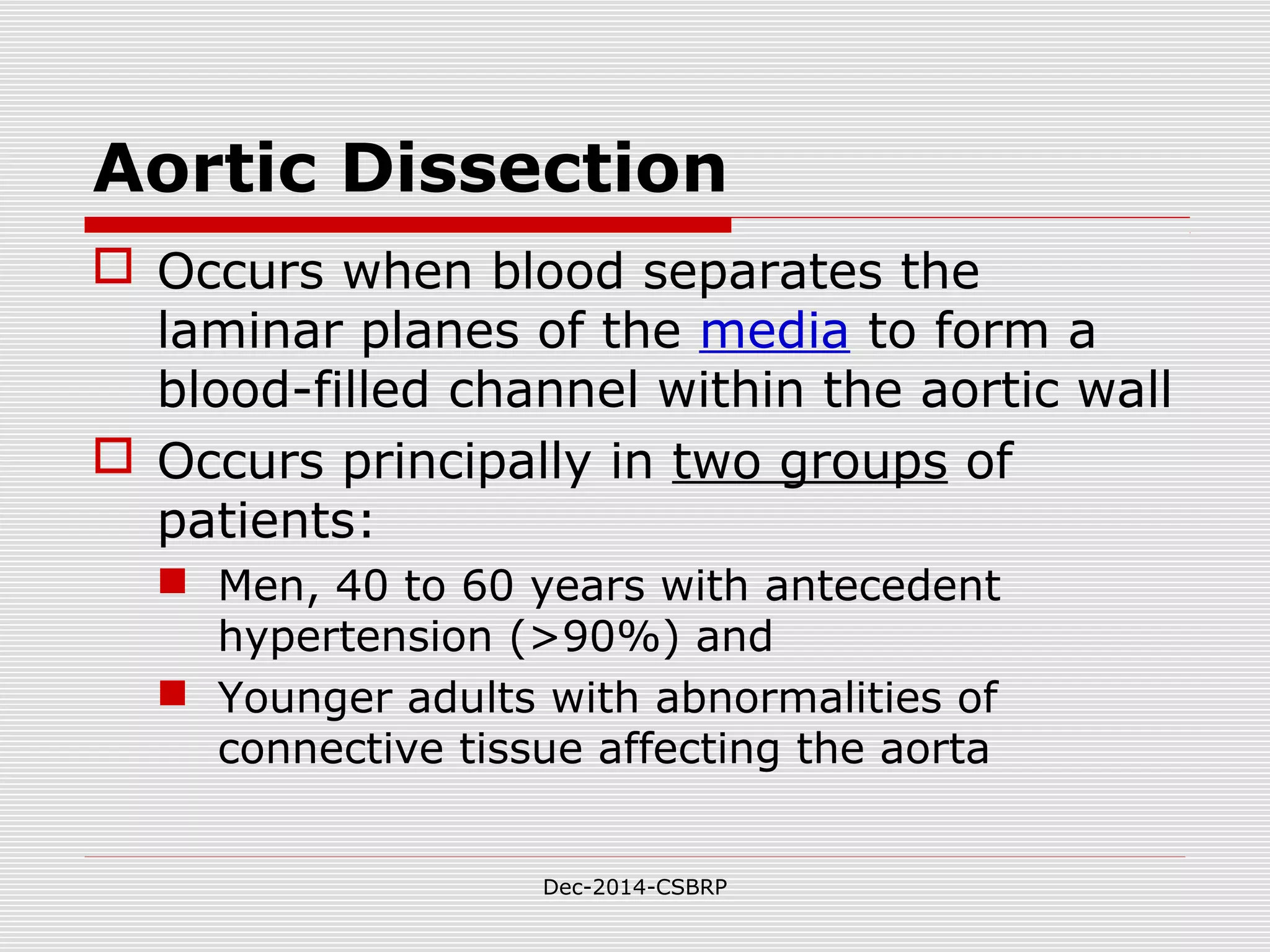 Cvs aneurysms&dissection-csbrp | PPT