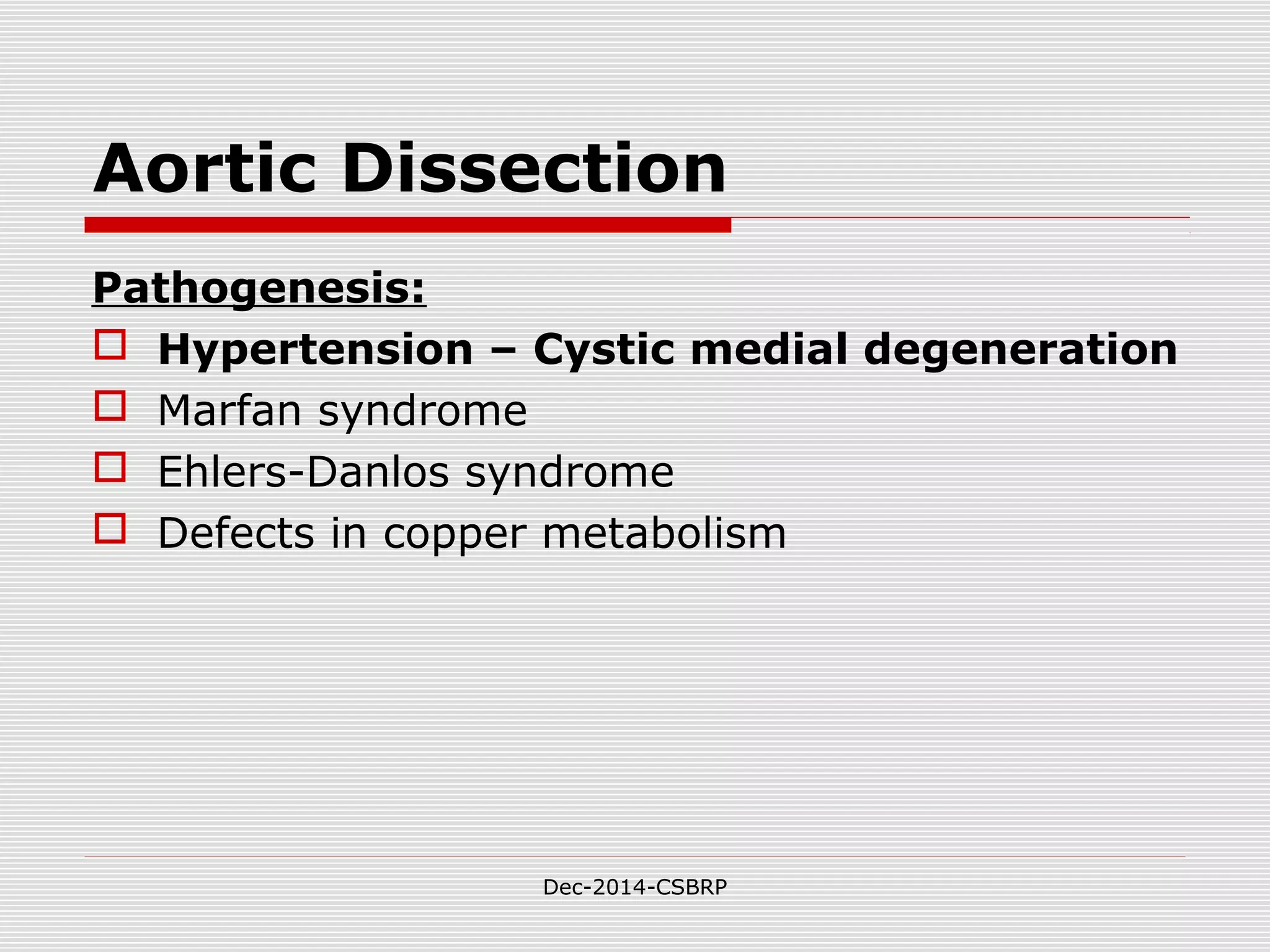 Cvs aneurysms&dissection-csbrp | PPT