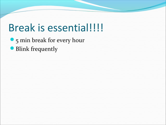 Computer Vision Syndrome | PPT | Eye and Vision Conditions | Diseases ...