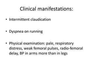Coarctation of Aorta | PPTX