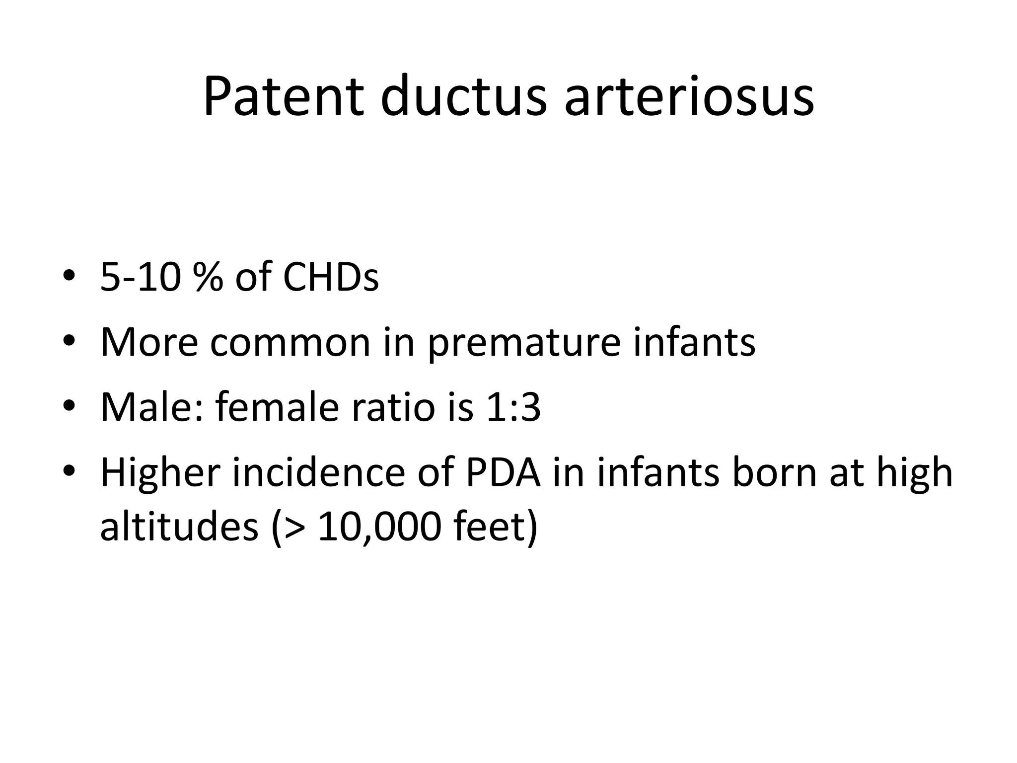 Patent Ductus Arteriosus | PPTX