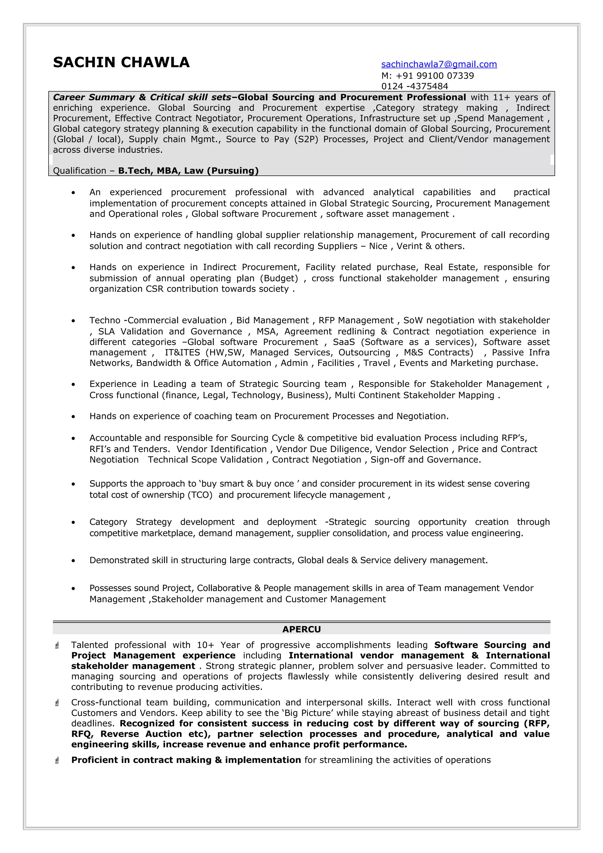 Resume _Sachin Chawla | DOC