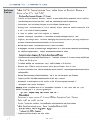 Cv said mohamed_1801 | PDF | Civil Engineering Industry | Industries