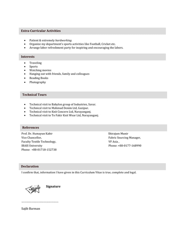 Cv Sajib Barman | PDF