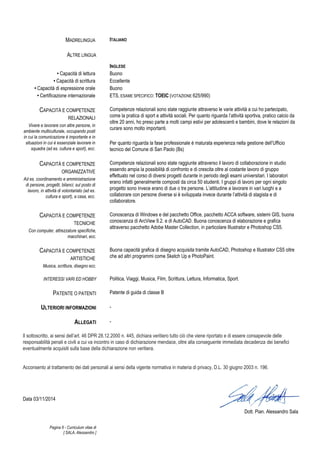 Curriculum Vitae_aggiornamento dicembre 2014 | PDF