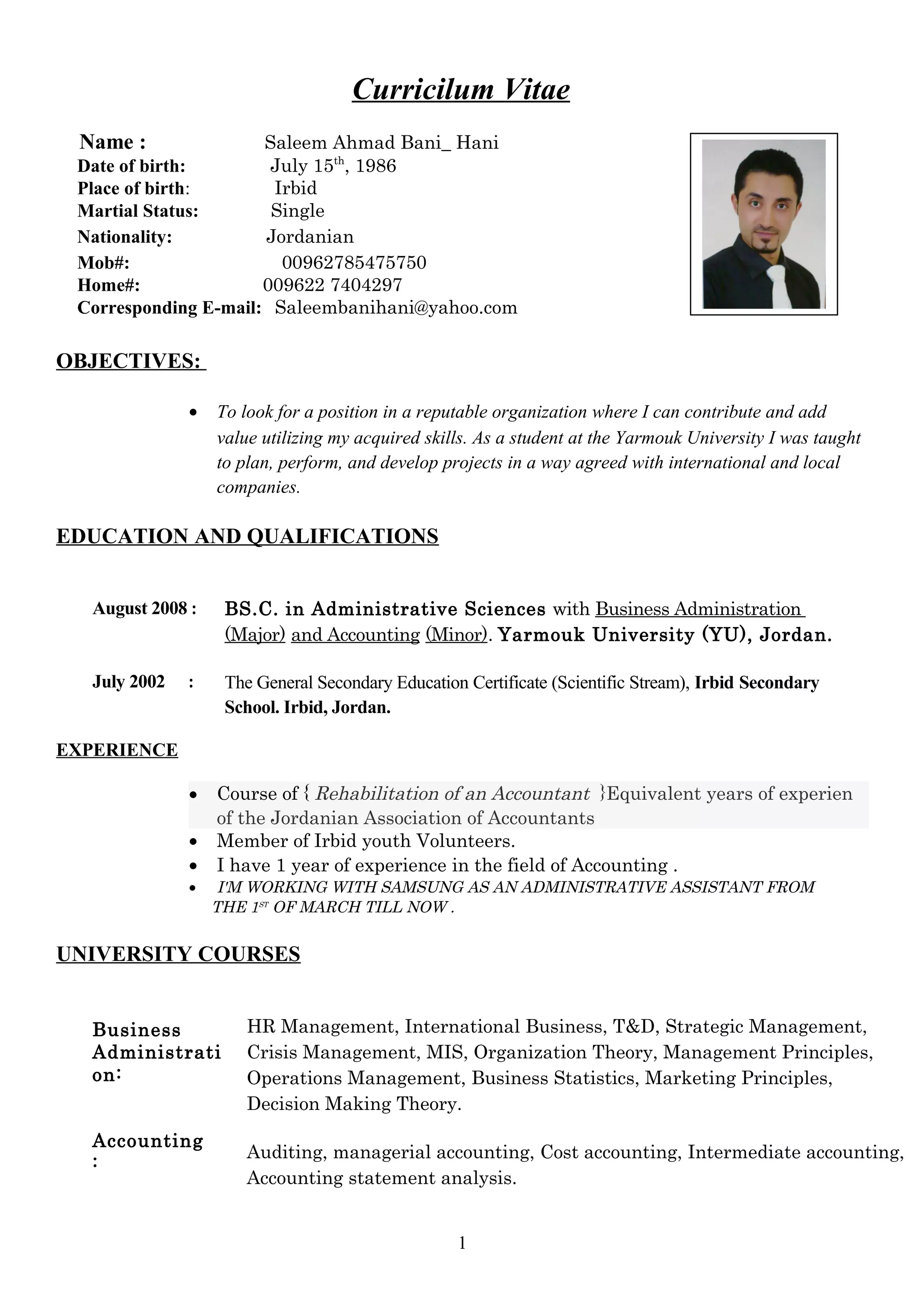Cv , saleem1 ( | PDF