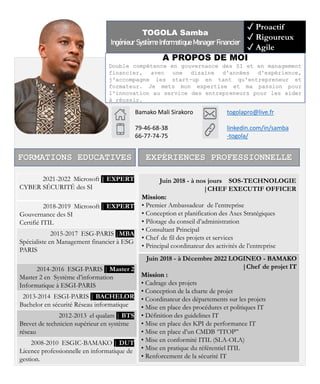 samba-curriculum-vitae_professionnelle-in_Mali | PDF