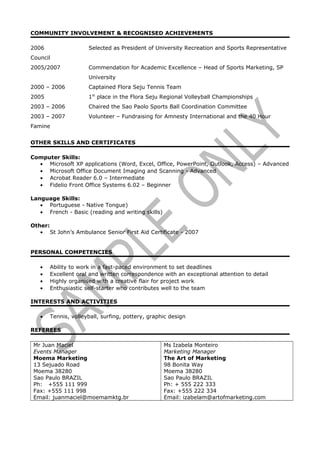 Cv sample (1)fsdf | DOC