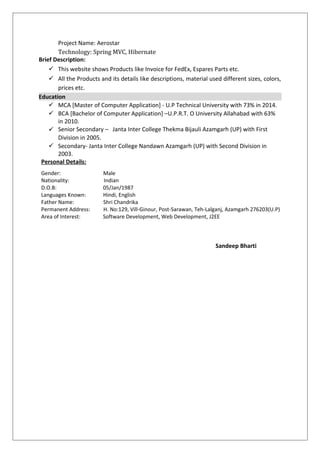 Cv sandeep 2.3yr_exp_java,spring